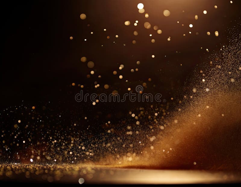 Gradient of Deep Espresso Brown Fading into Black. Elegant Gold Dust ...