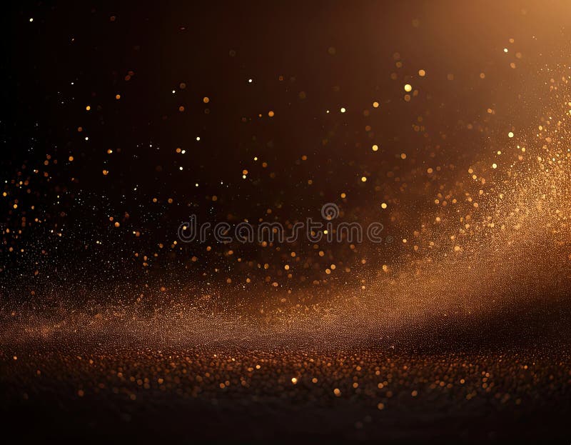 Gradient of Deep Espresso Brown Fading into Black. Elegant Gold Dust ...