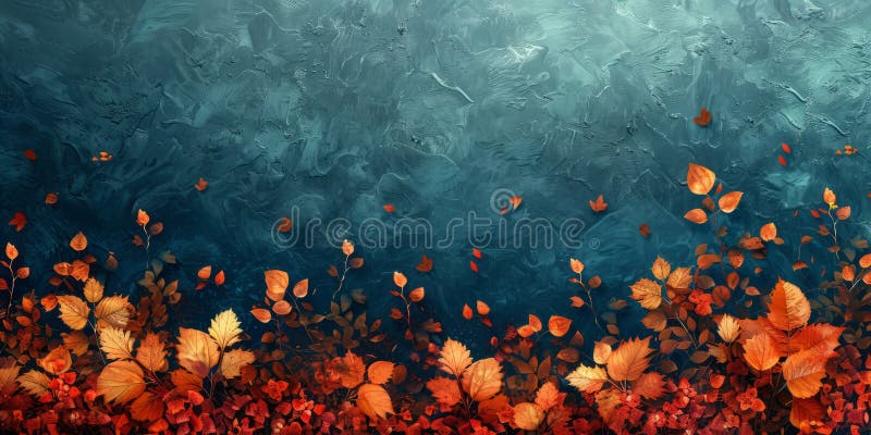 A Gradient of Deep Teal and Copper, Symbolizing the Contrast of Autumn ...