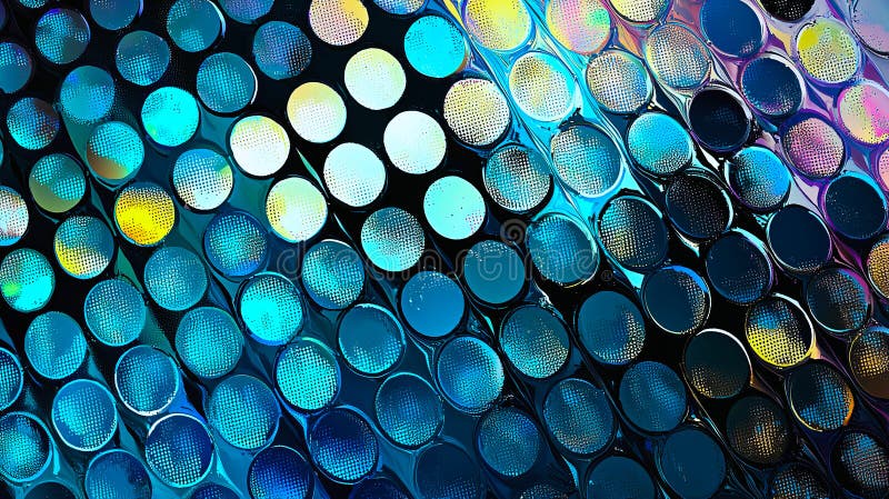 Gradient Depth in Polka Dot Patterns, Evoking a Retro Futuristic ...