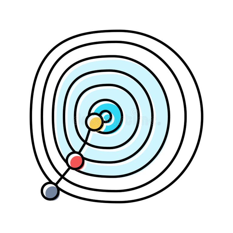 Gradient Descent Algorithm Color Icon Vector Illustration Stock Illustration - Illustration of ...