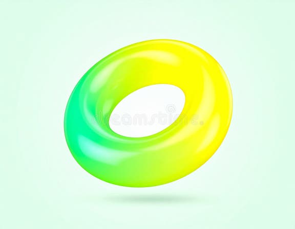 Gradient Donut Shape 3D Render Stock Illustration - Illustration of ...