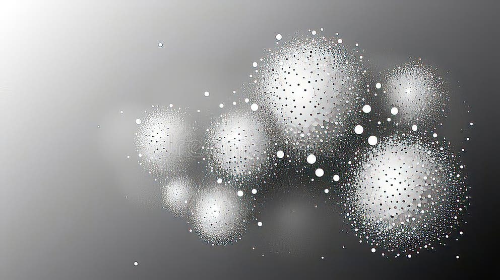 Gradient Dot Cluster on Monochrome Background Stock Illustration ...