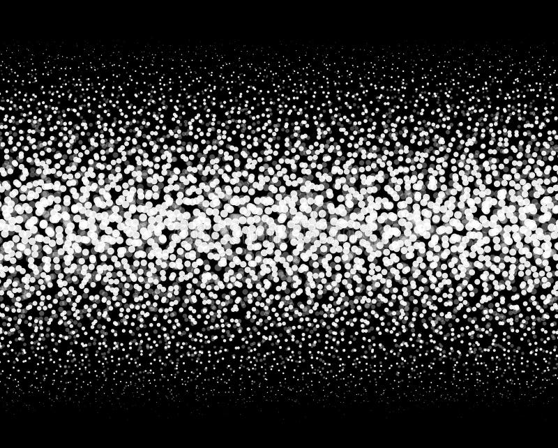 Gradient Dotted Background on Transparent. Horizontal Dotwork Pattern ...