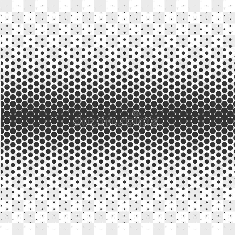 Gradient Dotted Background on Transparent. Horizontal Dotwork Pattern Background. Vector ...
