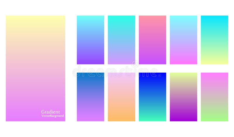 Gradient Duotone Theme Color Transitions Vector Template Colorful ...