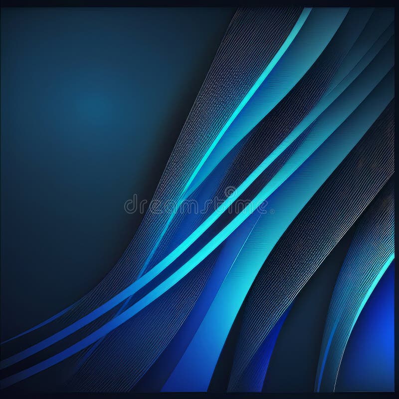 Gradient Dynamic Blue Lines Background. Illustration AI Generative ...