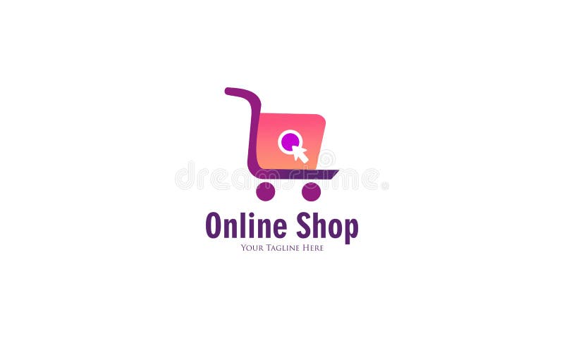 Gradient E-commerce Logo. Online Shop Logo Stock Vector - Illustration ...