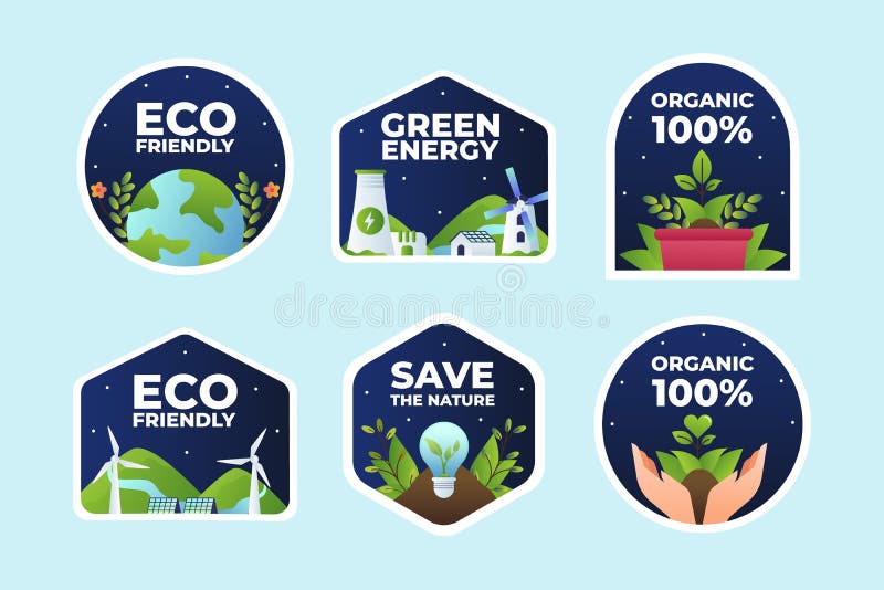 Eco friendly labels stock vector. Illustration of label - 221653032