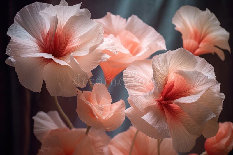Gradient Effect on Paper Flowers with Soft Lighting Stock Illustration ...