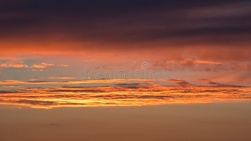 Gradient of the Evening Sky. Colorful Cloudy Sky at Sunset Stock Photo ...