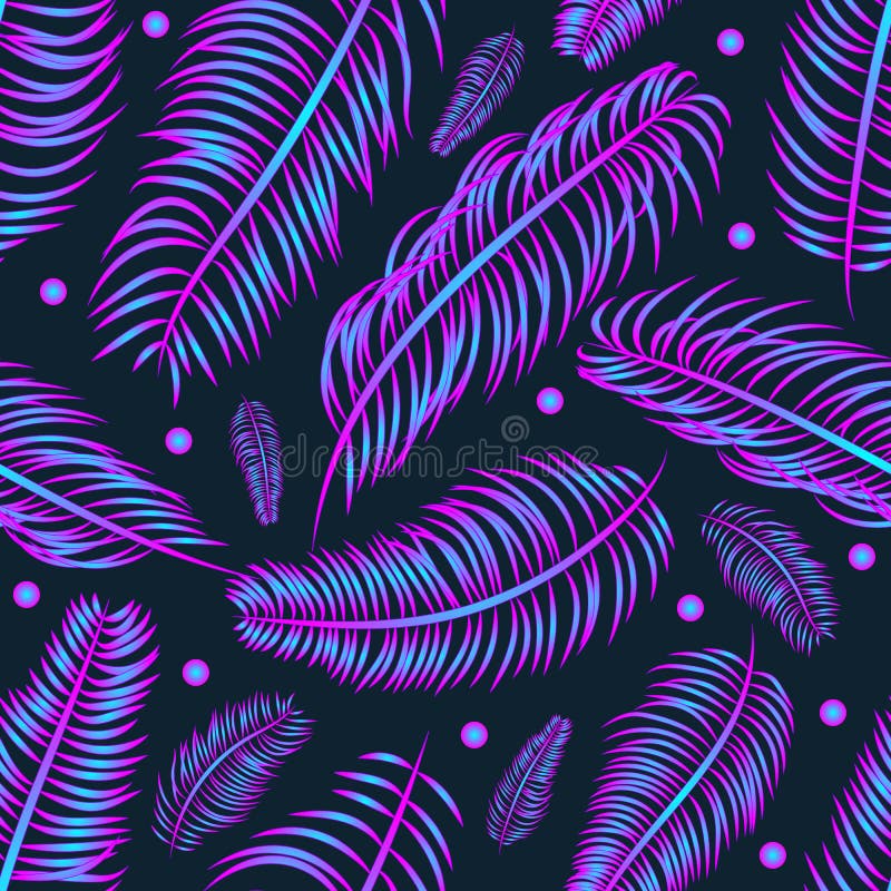 Gradient exotic leaves stock vector. Illustration of flora - 155010296