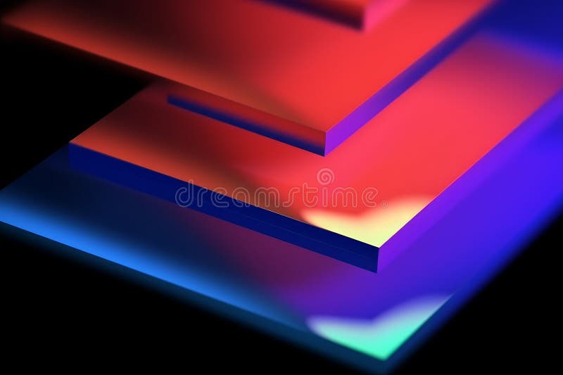 Gradient Fade Holographic Colors Generative AI Stock Illustration ...
