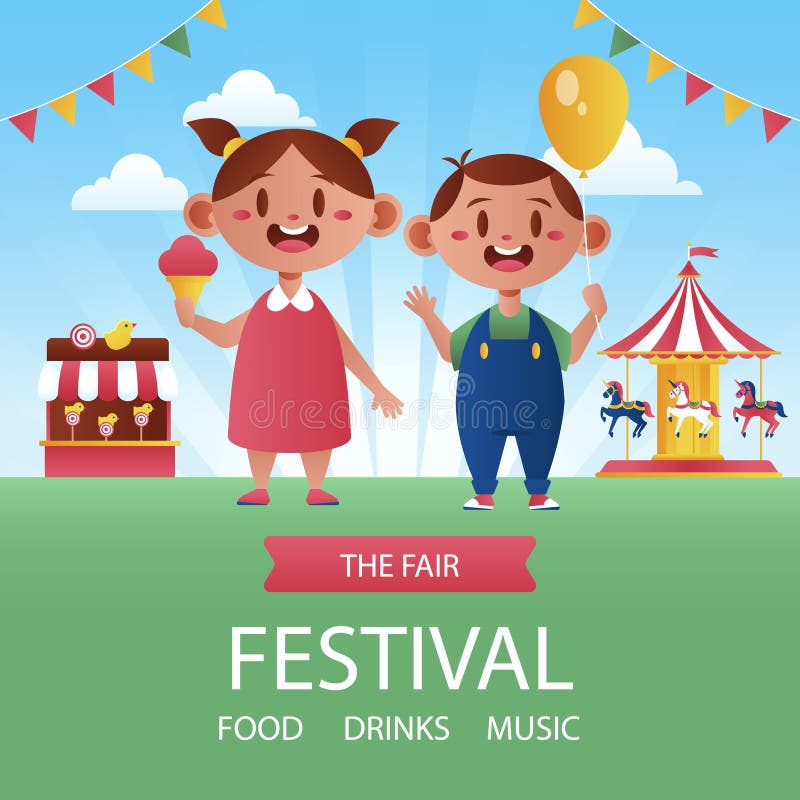 Gradient Fair Celebration Posts Set Vector Illustration Stock Vector ...