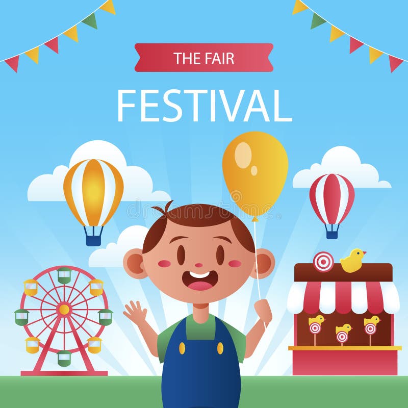 Gradient Fair Celebration Posts Set Vector Illustration Stock Vector ...