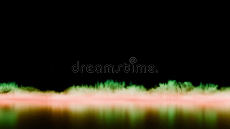 Gradient Fire Flames Isolated on Black Background. Fire Wall. Green and ...