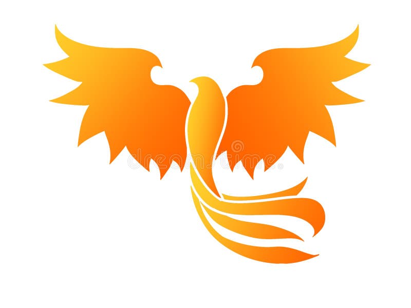Gradient fire phoenix logo stock image. Image of simple - 158339669