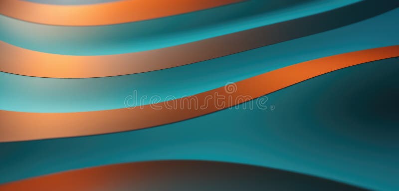 Gradient Flow Orange and Dark Green. Volumetric Gradient Shapes Stock ...