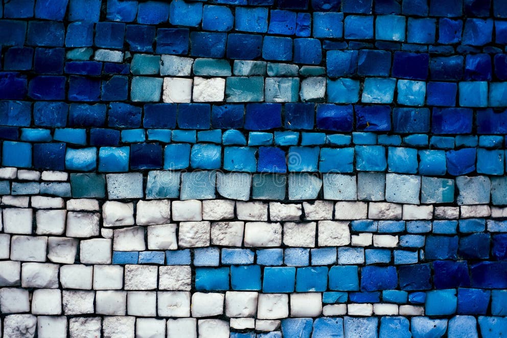 Gradient Flow of Square Tiles in Cold Color Scheme, Minimal Tech Visual ...