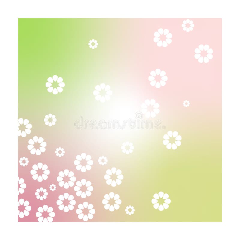 Gradient with Flowers. Vector Wallpaper Stock Vector - Illustration of ...