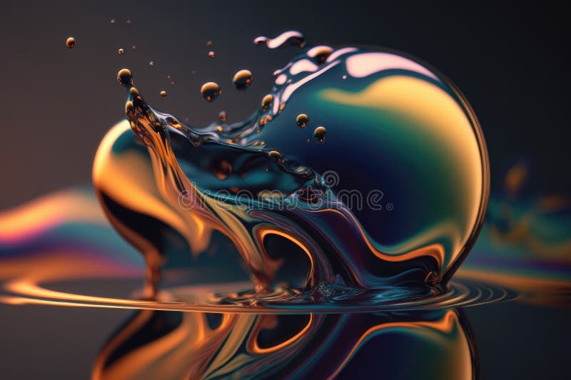 Gradient Fluid. AI Generated Stock Illustration - Illustration of ...