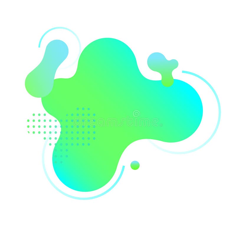 Gradient Fluid Shape Isolated On White. Blue And Green Spots. Templates ... Gradient Fluid Shape Isolated On White. Blue And Green Spots. Templates ...