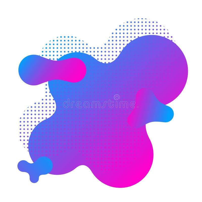 Gradient Fluid Shape Isolated on White. Blue and Violet Spots ... Gradient Fluid Shape Isolated on White. Blue and Violet Spots ...