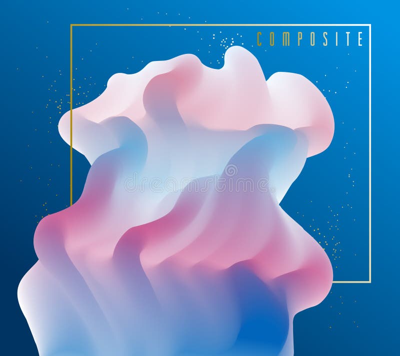 Gradient Fluid Abstract Shape, 3D Color Abstract Background in Modern ...