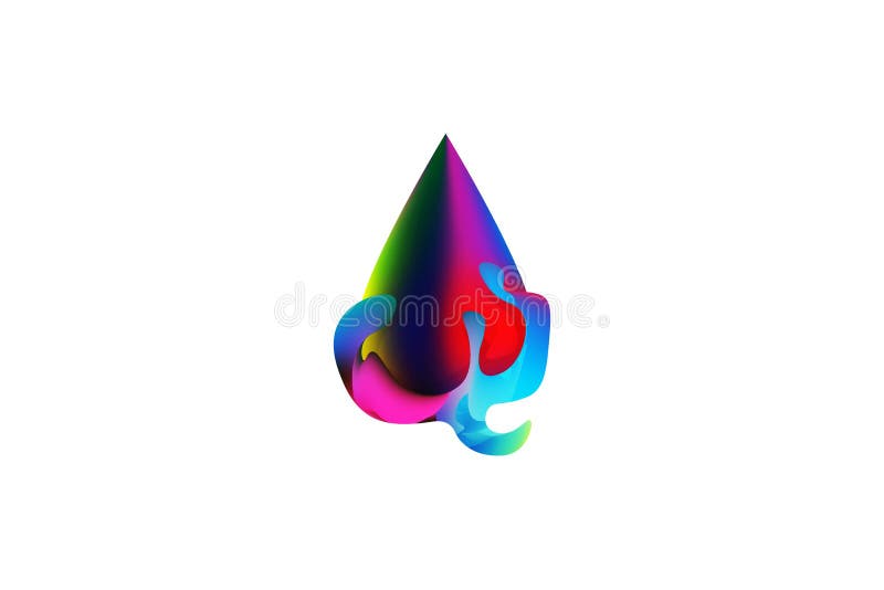 Gradient Fluid Water Drop Logo Designs Inspiration Isolated on White ...
