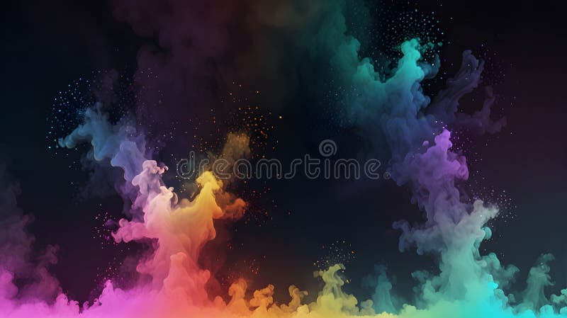 A Gradient Fog Effect with Floating, Illuminated Particles Stock ...