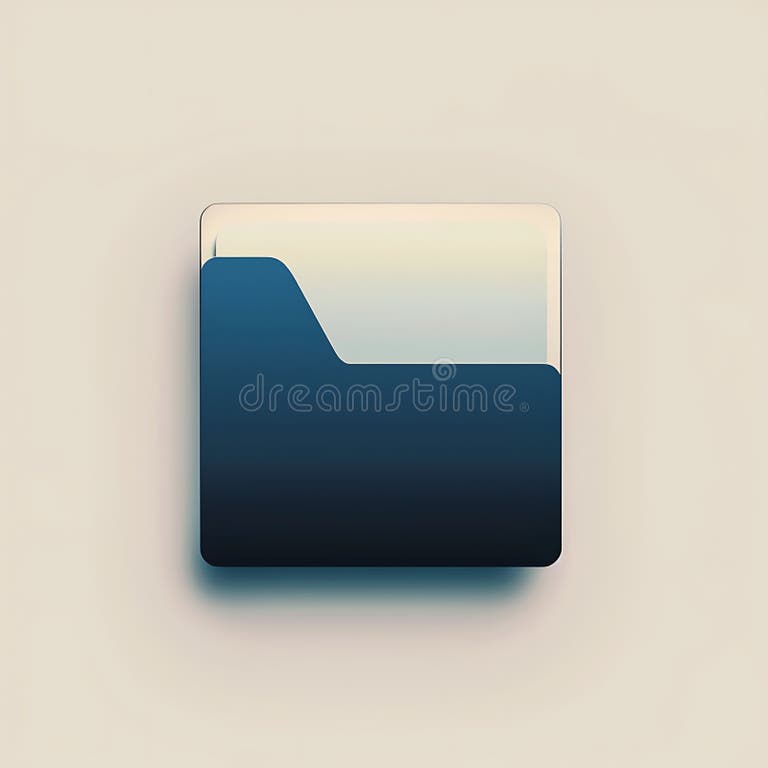 Gradient Folder Icon with Smooth Edges: Abstract Data Storage Concept ...