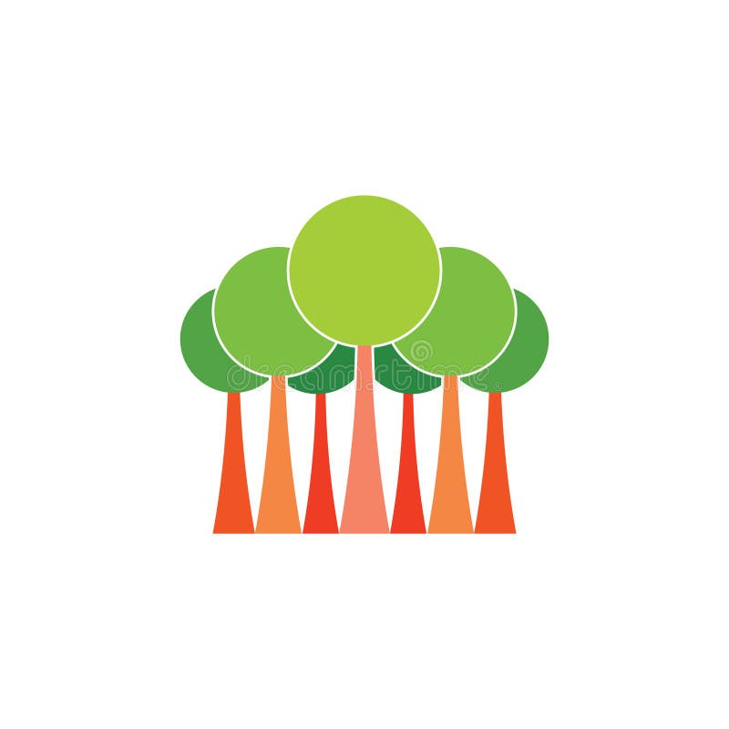 Tree Gradient Realistic Design Vector Stock Vector - Illustration of ...