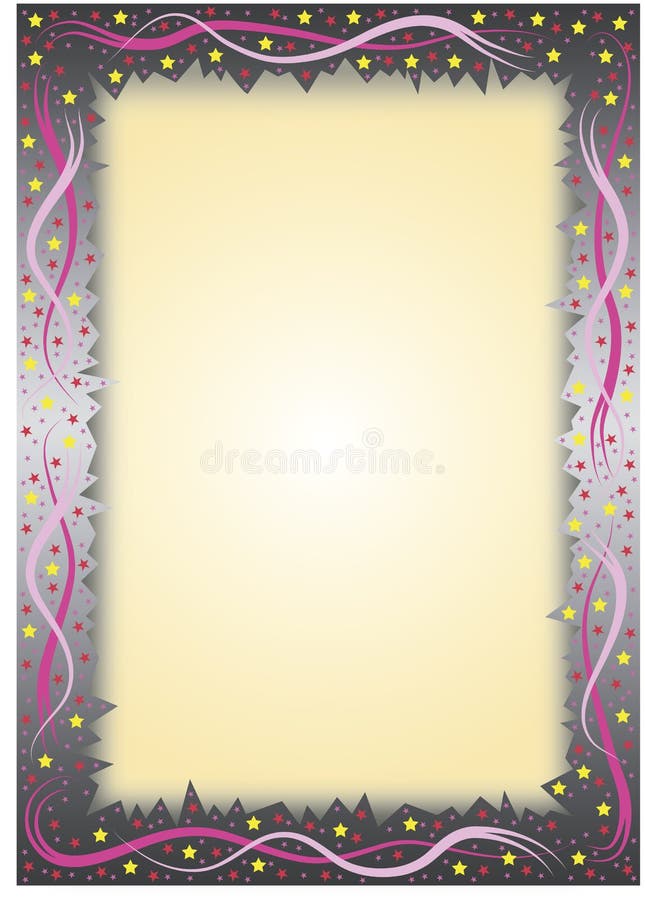 Gradient frame with stars stock vector. Illustration of colors - 3471401