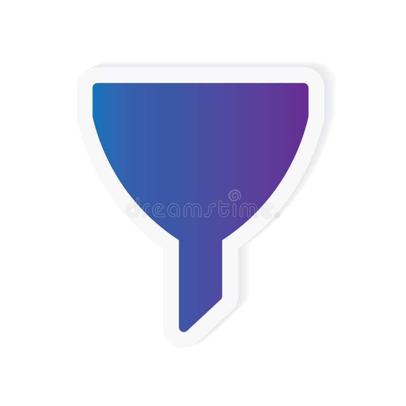 Gradient funnel icon stock vector. Illustration of cone - 150309274
