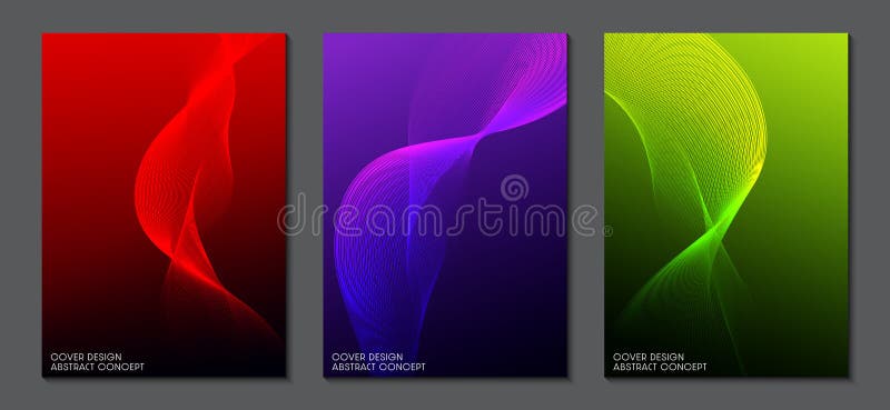 Gradient Future Technology Lines Background Collection Stock Vector ...