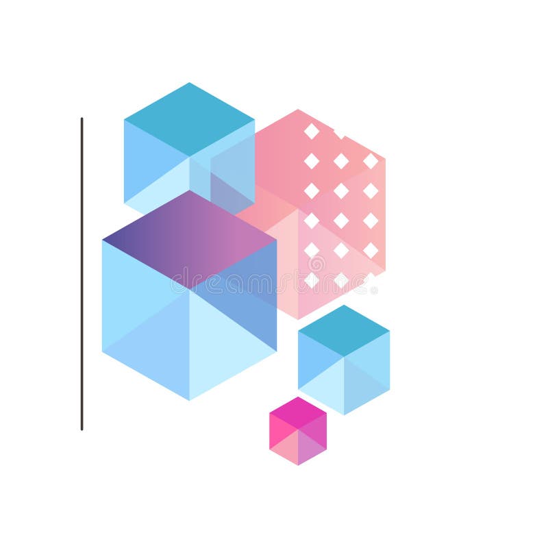 Gradient Geometric Forms, Trendy Colorful Abstract Geometric Objects ...