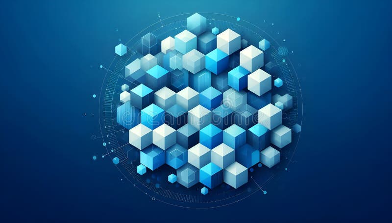 Gradient Geometric Hexagon Blue Abstract Background Stock Image - Image ...