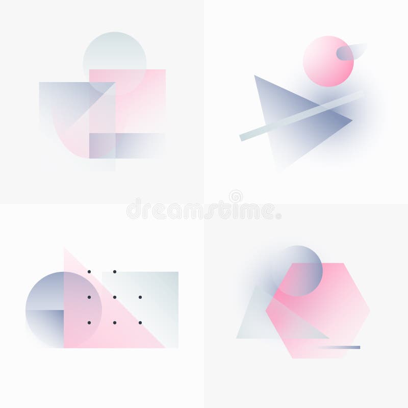 Gradient Geometry Forms 06 stock vector. Illustration of composition ...