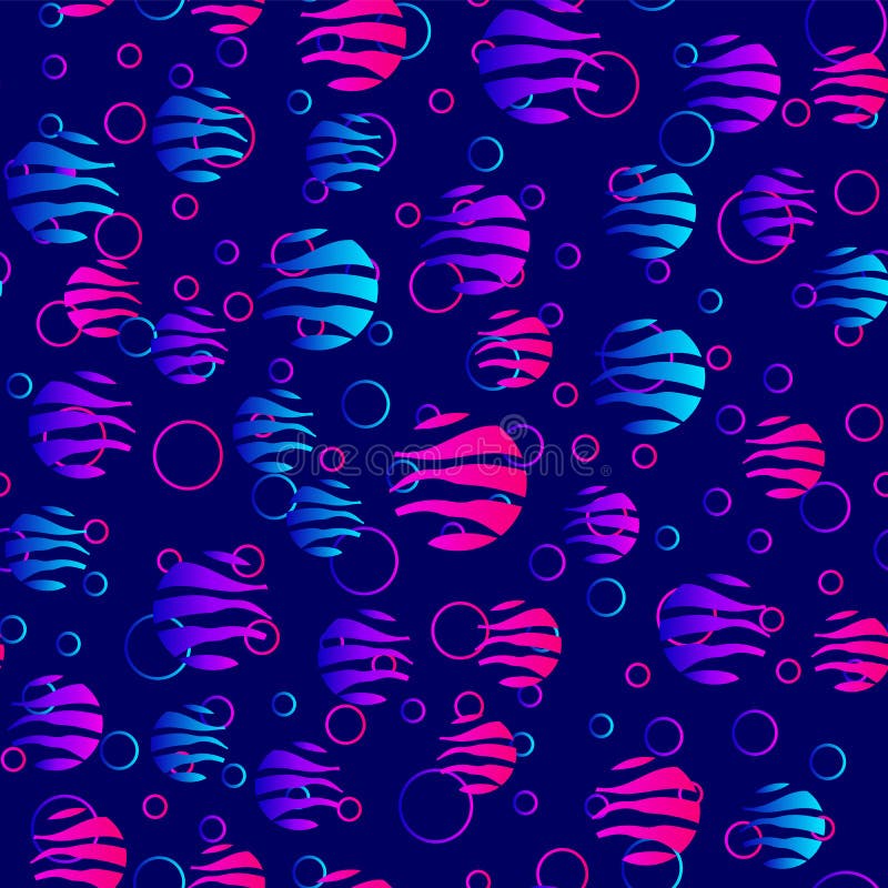 Gradient Geometry in Modern Style on Blue Background. Abstract Seamless ...