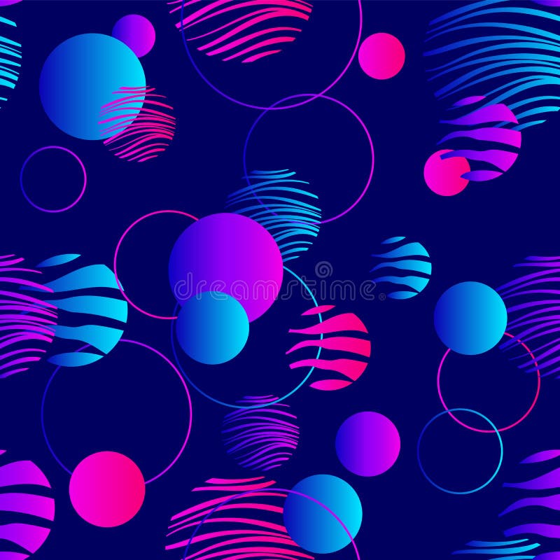 Gradient Geometry in Modern Style on Blue Background. Abstract Seamless ...