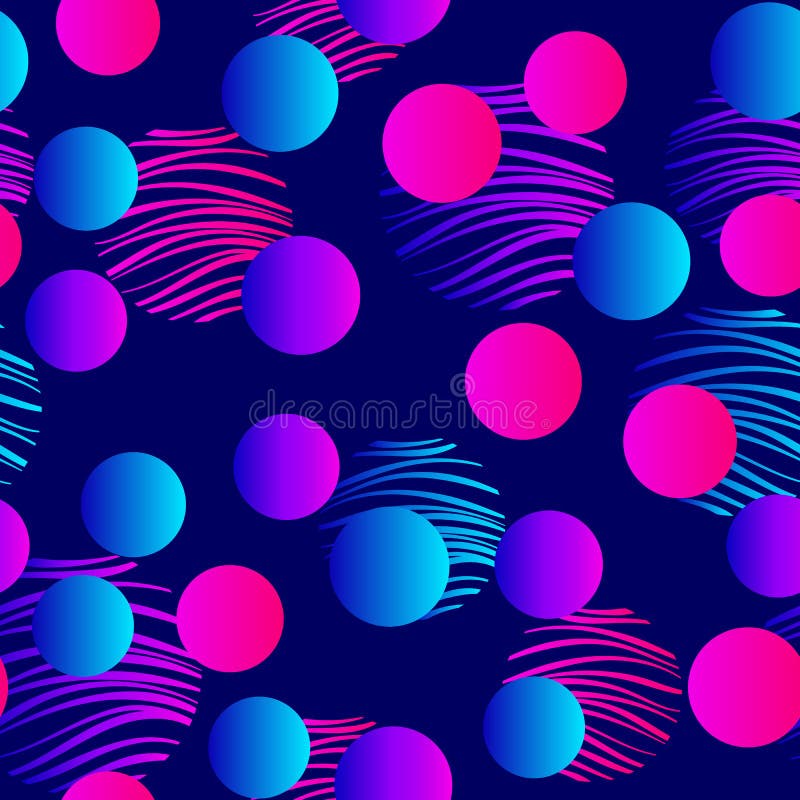 Gradient Geometry in Modern Style on Blue Background. Abstract Seamless ...