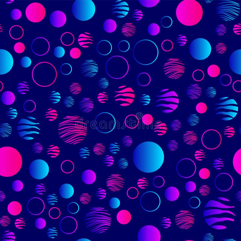 Gradient Geometry in Modern Style on Blue Background. Abstract Seamless ...