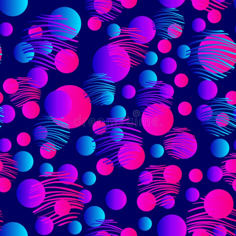 Gradient Geometry in Modern Style on Blue Background. Abstract Seamless ...