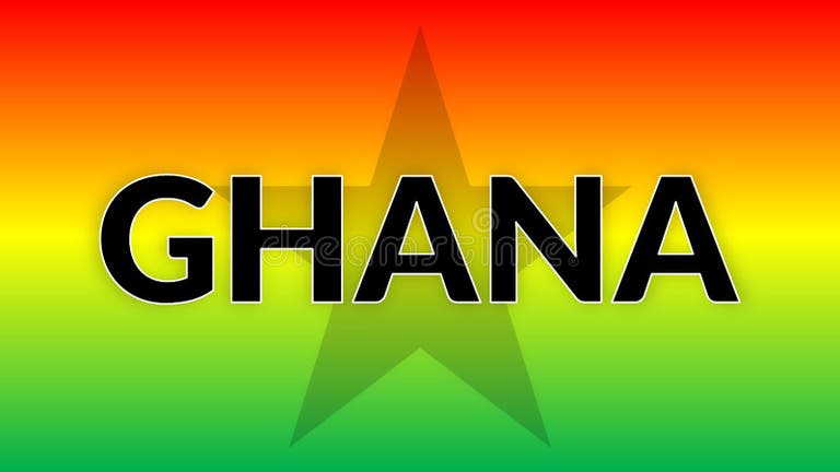 Gradient Ghana flag design stock illustration. Illustration of ...