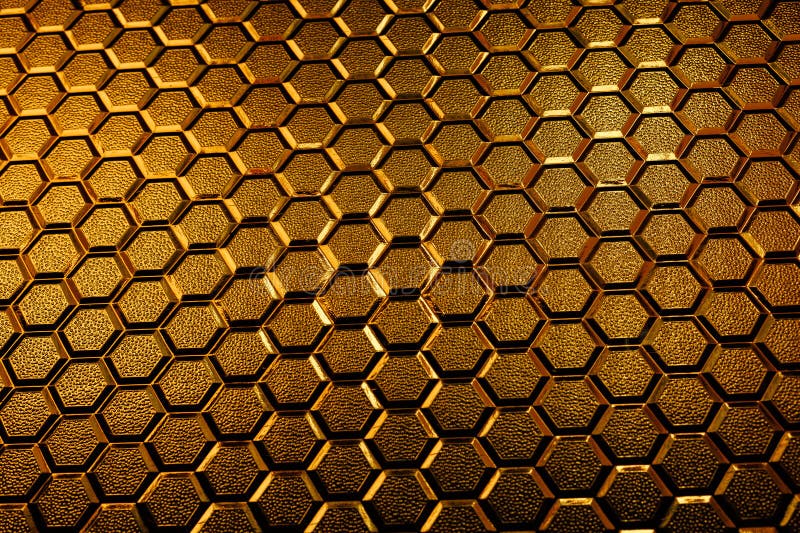 A Gradient of Gold and Bronze Colors of Stained Glass Windows with a ...