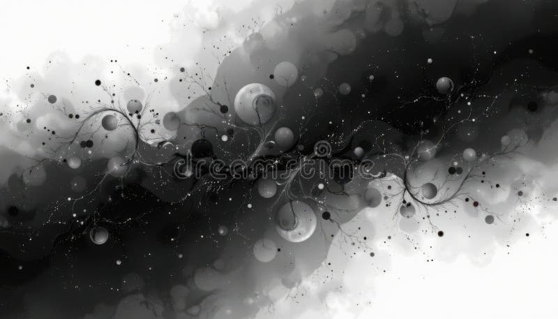Gradient from Graphite Black To Pure White with Ink Dispersion Texture ...