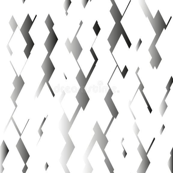 Gradient Gray Abstract Geometric Pattern Random Zigzag Shapes on White ...