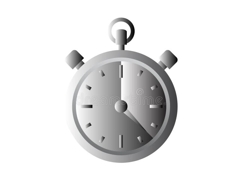 Gradient Gray Stopwatch Timer Icon Stock Illustration - Illustration of ...