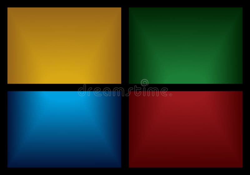 Gradient Green Gold Red Blue Set Abstract Background Stock Vector ...