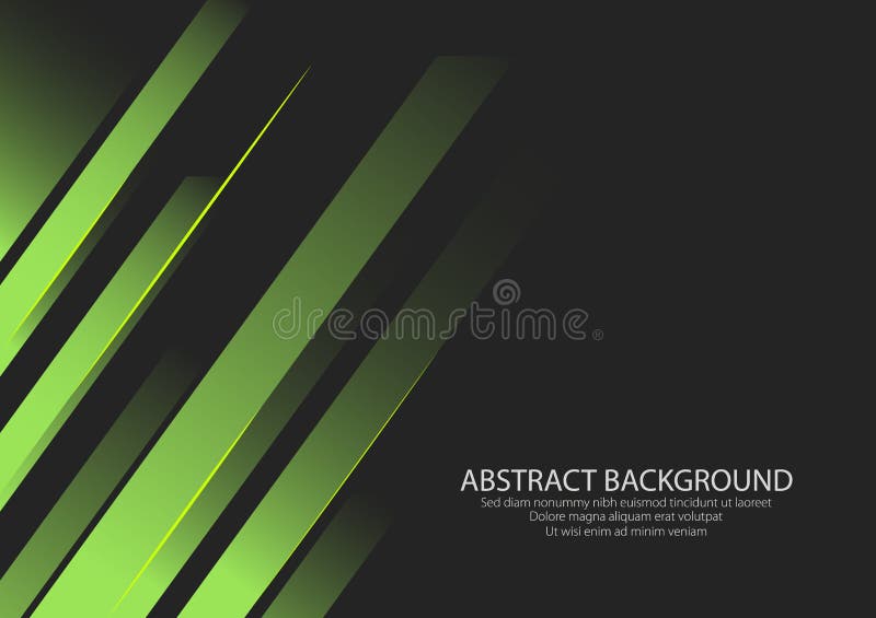 Gradient Green Shape Side Line with Black Background, Wallpaper. Design ...